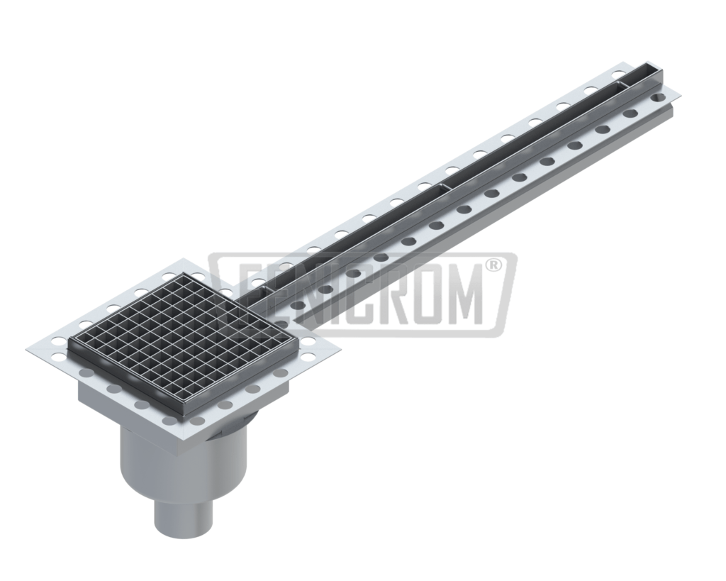 Stainless steel slot drains isolated light duty - Fenicrom Drain